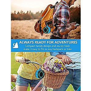 BassPal Bluetooth Speaker IPX7 Waterproof Shower Speakers Bluetooth Wireless Shower Radio with 10W 15 Hours Playtime, TWS, Loud Stereo Sound for Shower Hiking Camping (Blue)