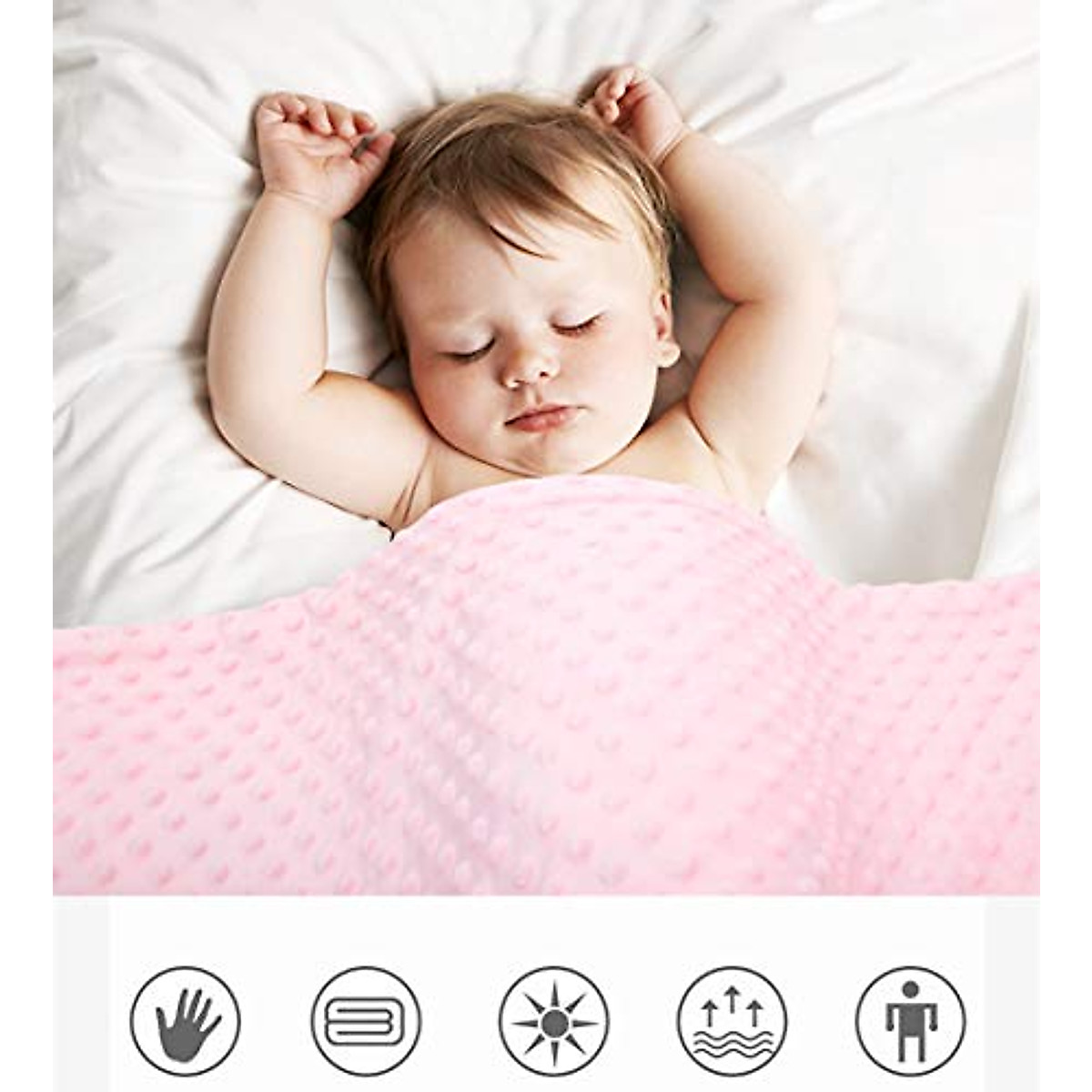 Baby Blanket Super Soft Minky Blanket with Double Layer Dotted Backing Pink Flamingo Security Blanket for Newborns Nursery Stroller Receiving Toddlers Crib Bedding for Boy or Girl(30 x 47 Inch)