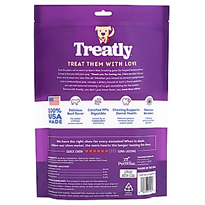 Treatly USA Beefhide Braids 7-8" Dog Chew Treats - Beef Flavor, 6 Count/1 Pack