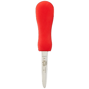 Victorinox Oyster Knife 3-Inch Narrow Boston Style Blade, Red SuperGrip Handle