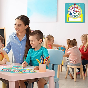 Junkin 25 Pcs Teaching Clock Kit, Clocks Practice Clocks for Kids Learning Time with Erasable Surface for Home School Classroom Supplies (Vivid Style)