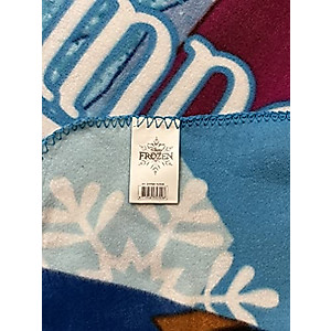 DIISNEY Disney Frozen Princess Anna, Elsa and Olaf Snowflakes and Castle Throw Blanket (Anna and Elsa)