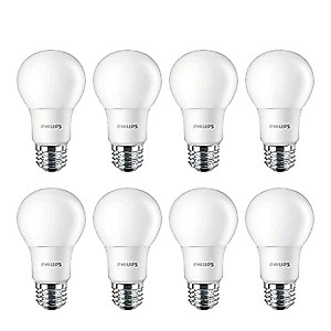 Philips LED High Lumen A19, Non-Dimmable, 1500-Lumen, Soft White Light (2700K), 14W=100W, E26 Base, 8-Pack