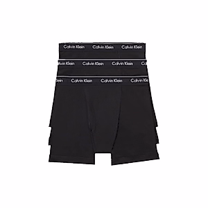 Calvin Klein Men's Cotton Classics 3-Pack Boxer Brief, 3 Black, M
