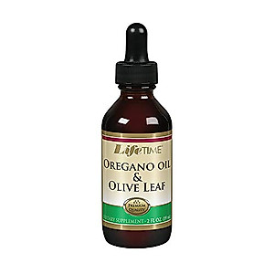 Lifetime Organic Oregano Oil and Olive Leaf Drops | Healthy Immune System Support | Made in The USA | 2 FL oz | 59 Servings