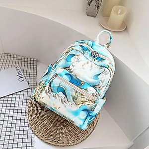 Girls Mini Backpack Womens Small Backpack Purse Teens Cute Floral Travel Backpack Casual School Bookbag (Black flower)