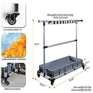 Multifunctional Cleaning Cart and Tool Organizer - Broom and Mop Holder