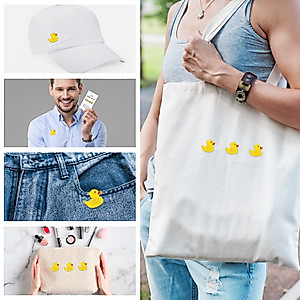 Fuutreo 100 Set Yellow Duck Brooches with You're Awesome Funny Pun Cheer up Card Duck Lapel Pins for Backpack Employee Appreciation Gift for Women Student Camp Gifts Coworker (Yellow)