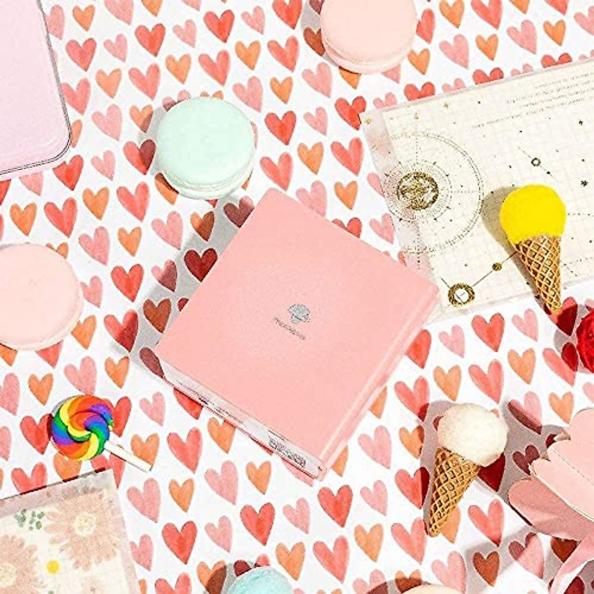 Phomemo M02 Mini Printer- Bluetooth Thermal Photo Printer with 3 Rolls Colorful Sticker Paper, Compatible with iOS + Android for Plan Journal, Study Notes, Art Creation, Work, Gift