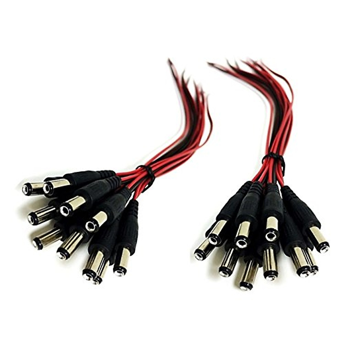 iMBAPrice CCTV Security Camera DC Maile Power Pigtail Cable, 5A 12v DC Power Plug Cord Male Connectors 2.1mm x 5.5mm, DC Pigtail Adapter Plug Socket Wire