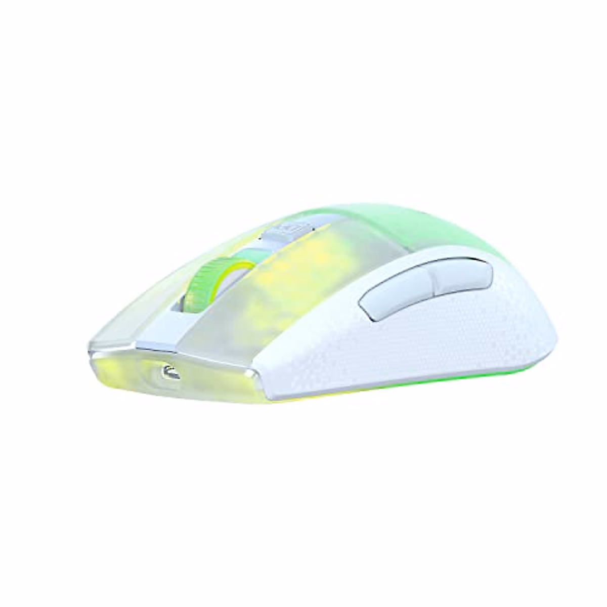 ROCCAT Burst Pro Air Lightweight Symmetrical Optical Wireless RGB Gaming Mouse with 19K DPI Optical Owl-Eye Sensor, Optical Switches, Titan Wheel, 81-Gram Weight – White