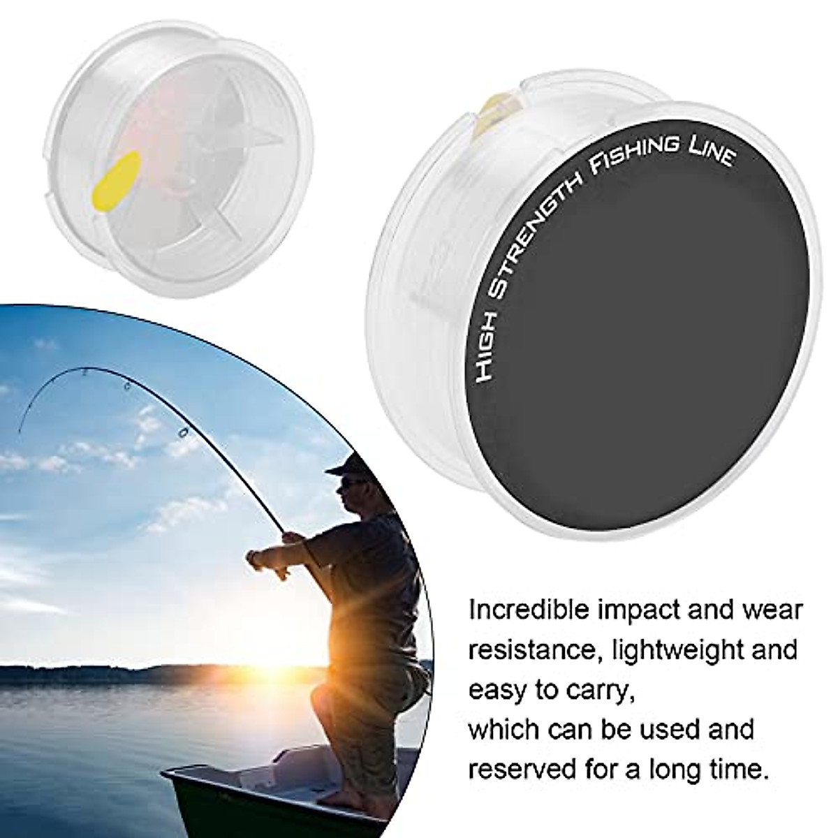 Velaurs Fishing Tackle, Lightweight Nylon Material Fishing Line Super Flexible Stretch Durable for Fishing(2.5)