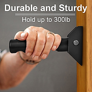 APDTEK Grab Bar for Doorway/Stairs Safety Assist Handles for Elderly Non-Slip Grip Bar Great for Seniors, Elderly, Disabled, Handicap and Injured People, Black