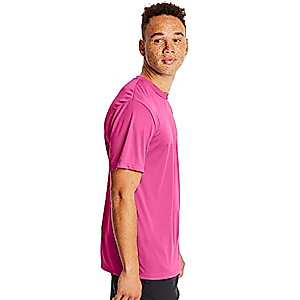 Hanes mens Sport Cool Dri Performance Tee Shirt, Wow Pink, Medium US
