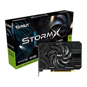 IAMNUC Nvidia Palit GeForce RTX 4060 StormX 8GB, GDDR6 PCI-Express, DLSS 3, Ray Tracing, UP to 8K, Gaming VRR, G-Sync