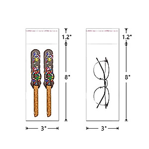 3x8" Pretzel Rod Bags 100pcs Long Adhesive Cello Bags 2mil Clear Self Stick Cellophane Bags for Bakery Candies Necklaces Crafts Candles Snacks Nuts Gift Party Favor (5 Sizes to Choose from)