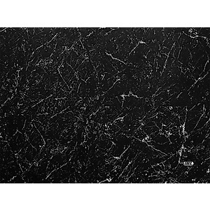Black Marble Art Kitchen Glass Cutting Board Decorative Gift Abstract Wavy Contrast Design
