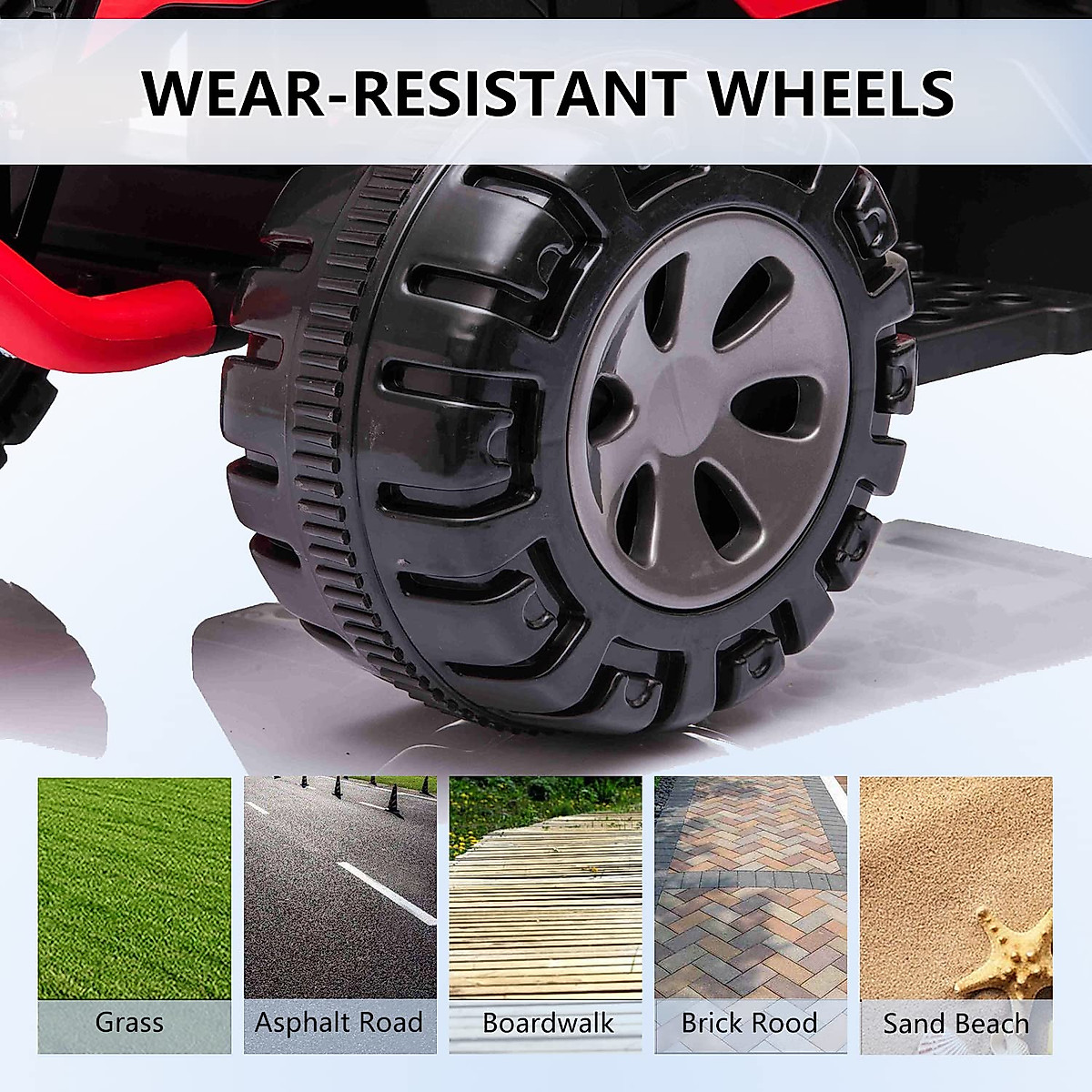 AVRCECI Kids ATV Electric Vehicles 4 Wheeler Toddler Car with Four Wheels,Music,DIY Sticker,6V Battery Powered Quad for Boys Girls,Ride on Car