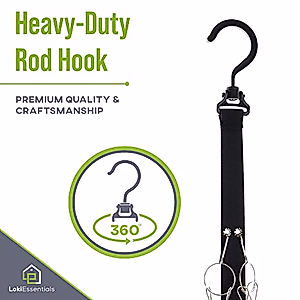 LokiEssentials Hat Organizer Holder Rack for Closet Rod (2 Pack) Easy Hat Storage Hangers for Baseball Cap, 16 Large Premium Clips for Ball, Golf Caps, Beanies, & Sports Cap Organization