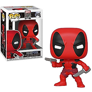 POP Marvel: First Appearance - Deadpool Funko Pop! Vinyl Figure (Bundled with Compatible Pop Box Protector Case), Multicolor, 3.75 inches
