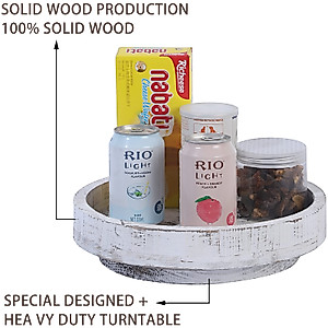 Wood Lazy Susan Kitchen Turntable 12" Rotating Dining Table Centerpiece Spice Rack Cabinet Organizer Storage Serving Tray for Pantry Cabinet Tabletop Spices Makeup Organization Decoration