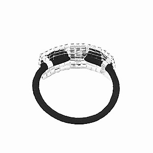 Xiwstar 3Pcs Fashion Elastic Scrunchies Rhinestone Hair Ties Ponytail Holder Headband Hair Accessories for Women Girls Hair Bands