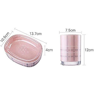 Acrylic Mouthwash Cup Toothbrush Holder Tooth Cup Soap Dish Soap Dish (Color : White, Size : 4 Piece Set)