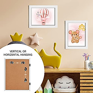 WUIRCCX 9x12 Kids Art frame,Front Opening with HD Glass,Horizontal and Vertical Art Display For Kids Artwork,Photos,Crafts,Drawing(White,2-Pack)
