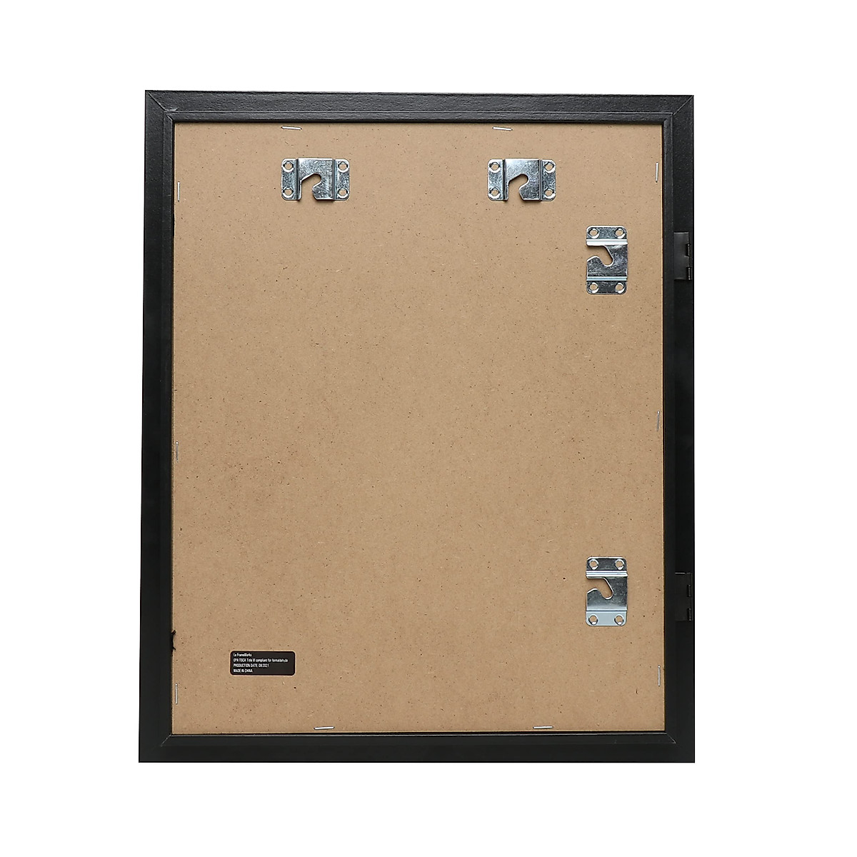 FrameWorks 10” x 12.5” Black Wooden Kid Art Frame with Gallery Style Edges, Tempered Glass, and Elastic Straps