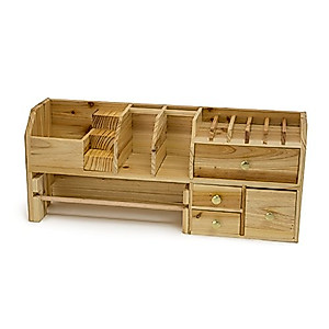 Wood Bench Top Storage Organizer for Jewelry Making