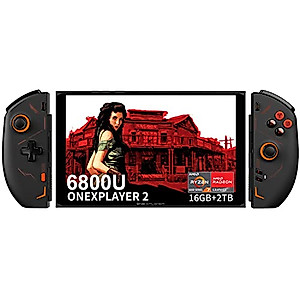 XAMMUE OneXPlayer 2 [AMD Ryzen 7 6800U] 8.4 Inches 5 in 1 Handheld PC Video Game Console One X Player 2 Portable Win 11 Home OS Laptop 2560x1600 Mini Pocket Tablet PC (Black, AMD R7 6800U-16GB+2TB)