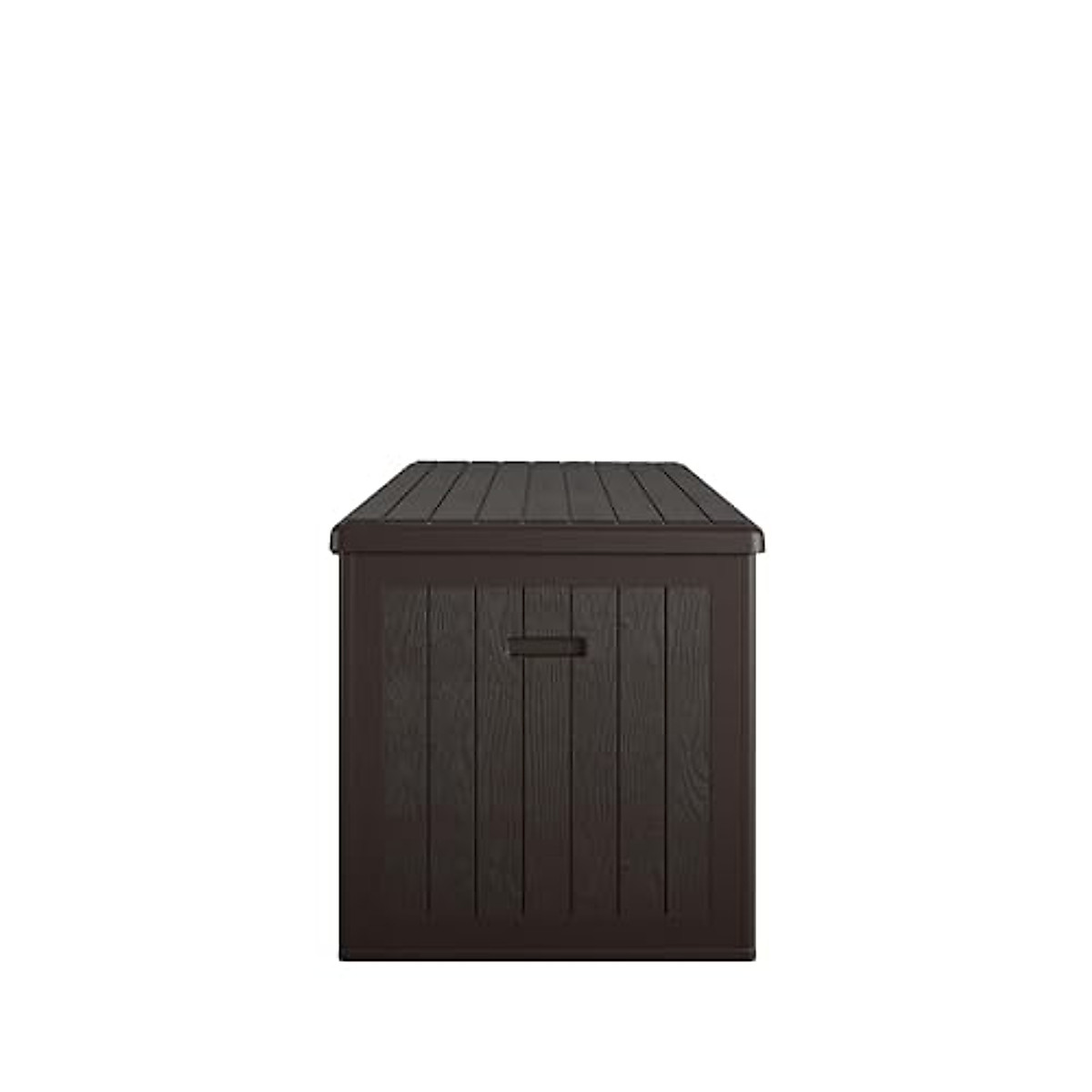 COSCO Large 150 Gallon Outdoor Storage Box with Storage Divider, Weather Resistant Resin, Dark Brown Finish - Ideal for Home Furniture and Outdoor Furnishings