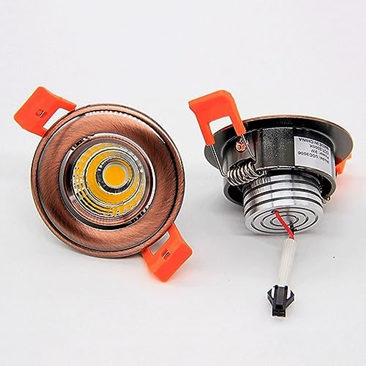 DAKWA 3W Spotlight Aluminum Metal COB Recessed Ceiling Light 3000K/4000K/6000K Selectable Daylight for Home (Size : 6500K White Light)