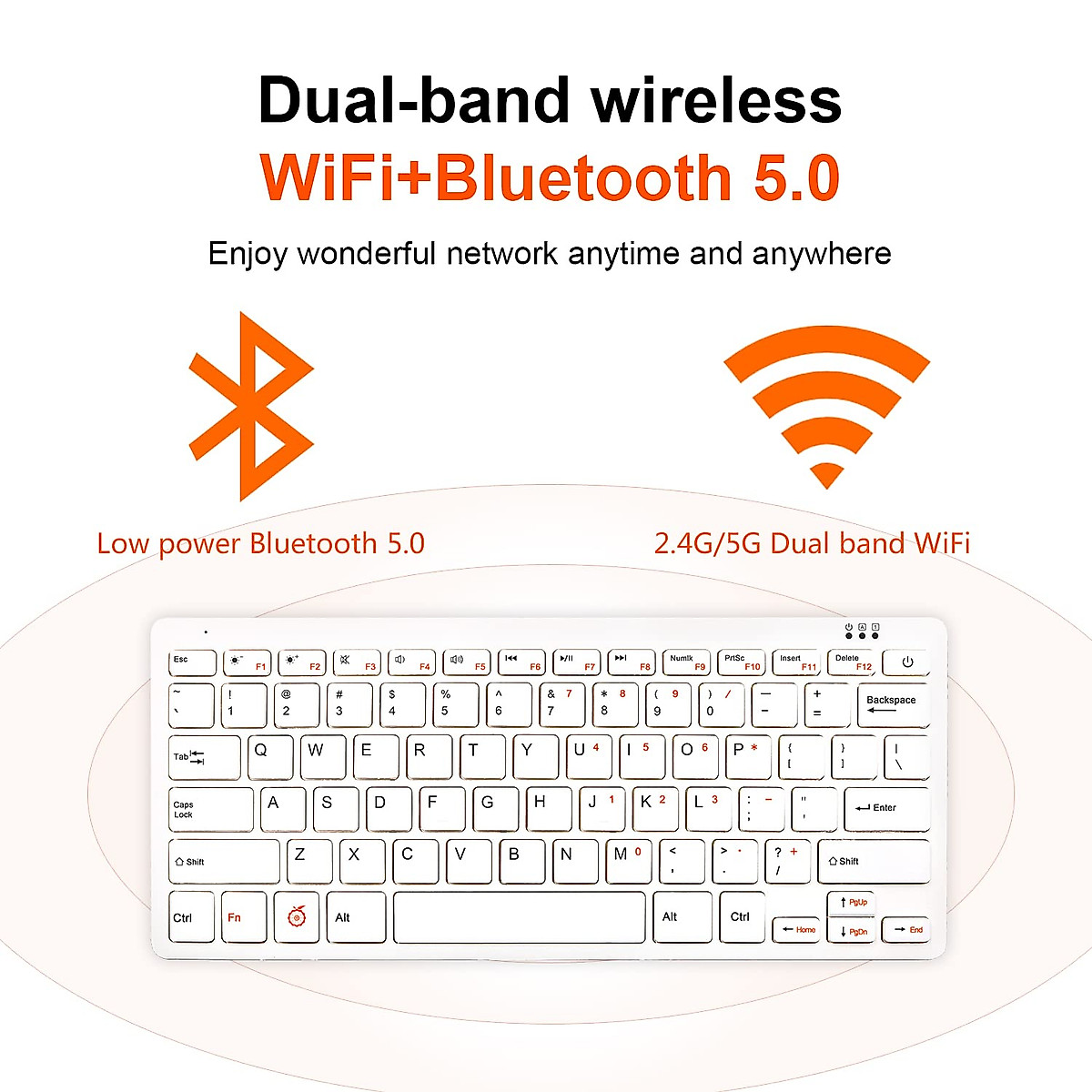 Orange Pi 800 All-in-one PC in Keyboard, 4GB+64GB RK3399 6-Core 64 Bit Dual-Band WiFi+BT 5.0, Computer Kit Run Android 12.1, Orange Pi OS, Ubuntu, Debian (Pi 800+HDMI+Mouse+Power Supply)