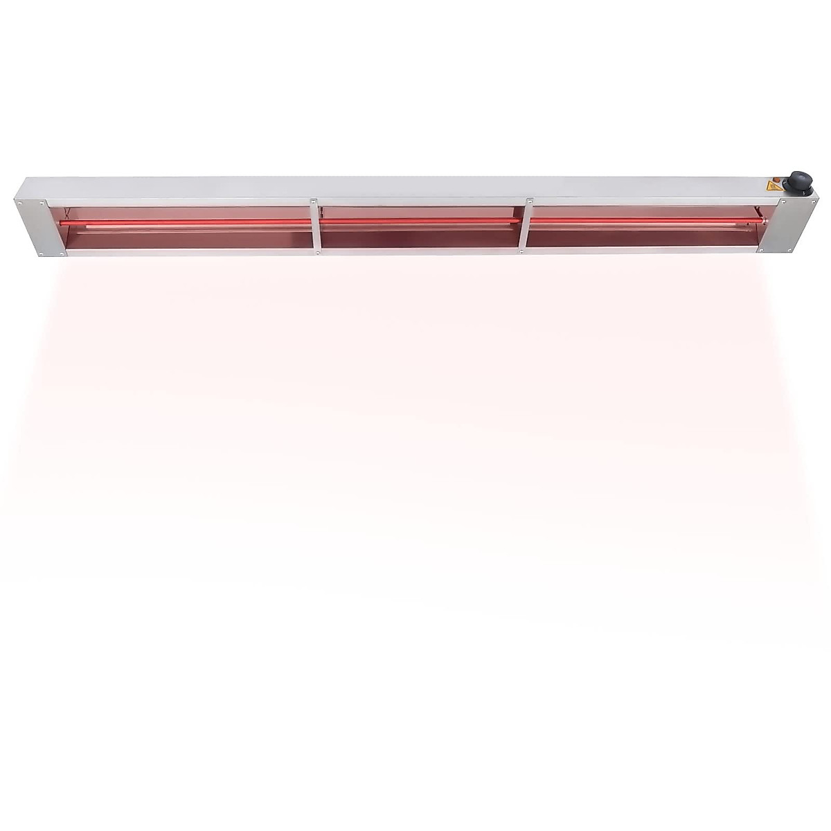 Fetcoi 60'' Food Heat Lamp Overhead Food Warmer, Commercial Electric Infrared Strip Heater with Cord, Plug & 4 Mounting Hooks, for Restaurants, Buffets, 110V, 1000 Watts, Silver