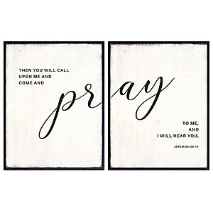 Religious Wall Decor - Christian Gifts for Women - Catholic Wall Decor - Scripture Wall Art - Spiritual Wall Decor - Prayer Wall Decor - Inspirational Bible Verses Wall Decor - Church Decorations
