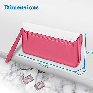 Fintie Carrying Case for Nintendo Switch Lite 2019 - Portable Travel Bag Protective Sleeve Pouch w/Side Pocket, Game Card Slots, Holding Strap for Nintendo Switch Lite and Accessories, Living Coral