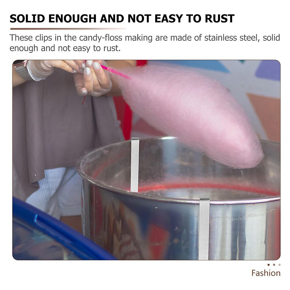 BESTonZON 20pcs Clips Candy-floss Machine Stabilizer Candy-floss Clamp Stainless Marshmallow Clip Marshmallow Parts Candy-floss Making Accessories Mesh Stainless Steel Securing Clip