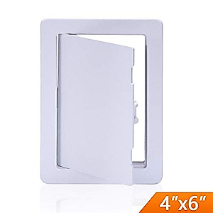 Suteck Plastic Access Panel for Drywall Ceiling 4 x 6 Inch Reinforced Plumbing Wall Access Doors Removable Hinged
