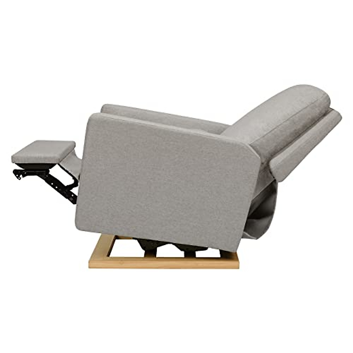 Babyletto Sigi Electronic Power Recliner & Glider with USB Port in Performance Grey Eco-Weave, Water Repellent & Stain Resistant, Greenguard Gold and CertiPUR-US Certified