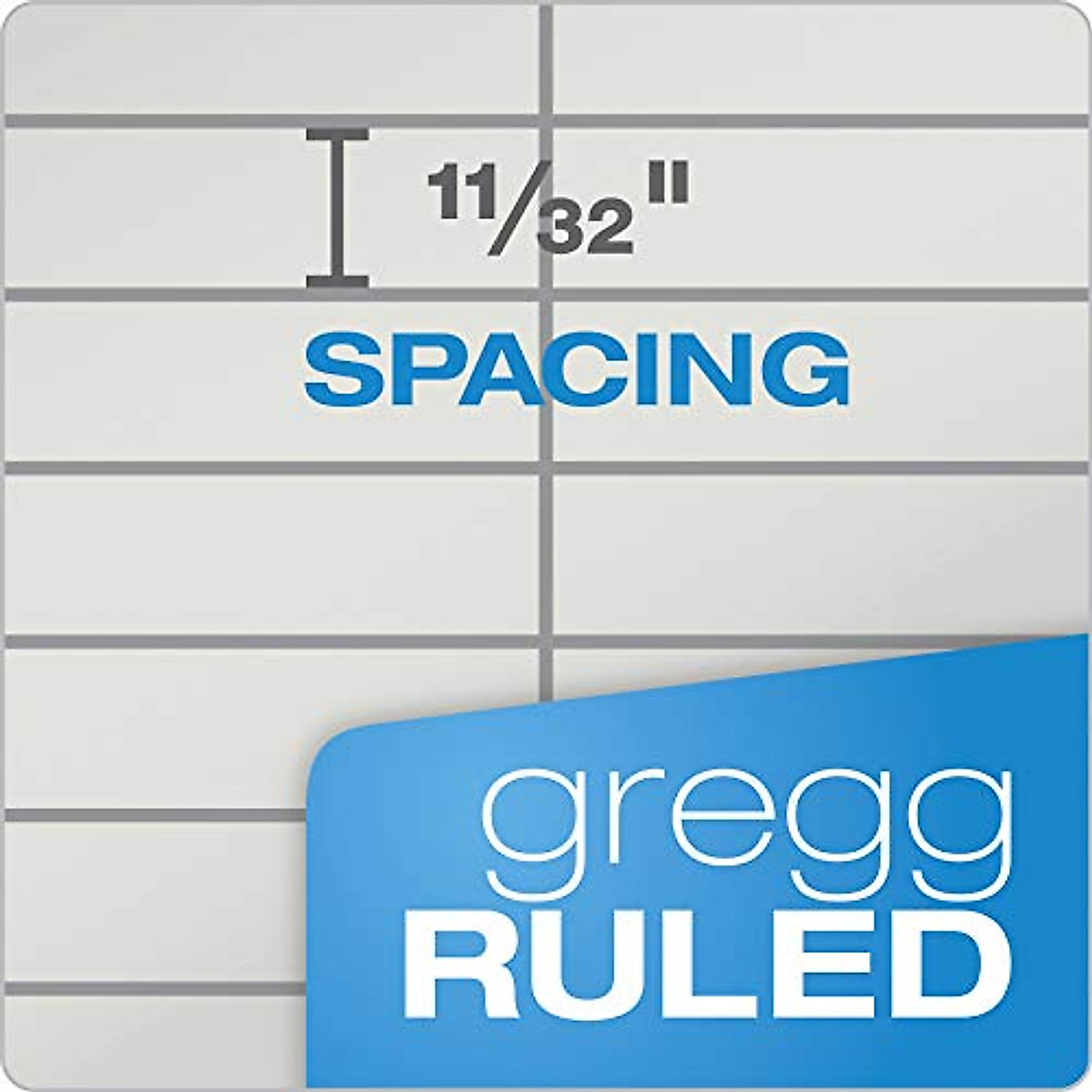 TOPS Prism Steno Books, 6" x 9", Gregg Rule, Gray Paper, 80 Sheets, Perforated, 4 Pack (80274)