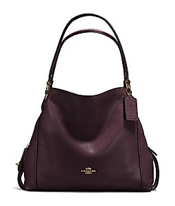 Coach Edie Shoulder Bag 31 Oxblood/Light Gold