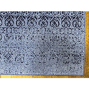 Unique Loom Del Mar Collection Area Rug-Transitional Inspired with Modern Contemporary Design, Rectangular 5' 1" x 8' 0", Blue/Navy Blue