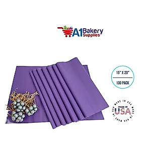 A1 Bakery Supplies Purple Tissue Paper 15' x 20' 100 Sheets Premium Quality Gift wrap tisue Paper