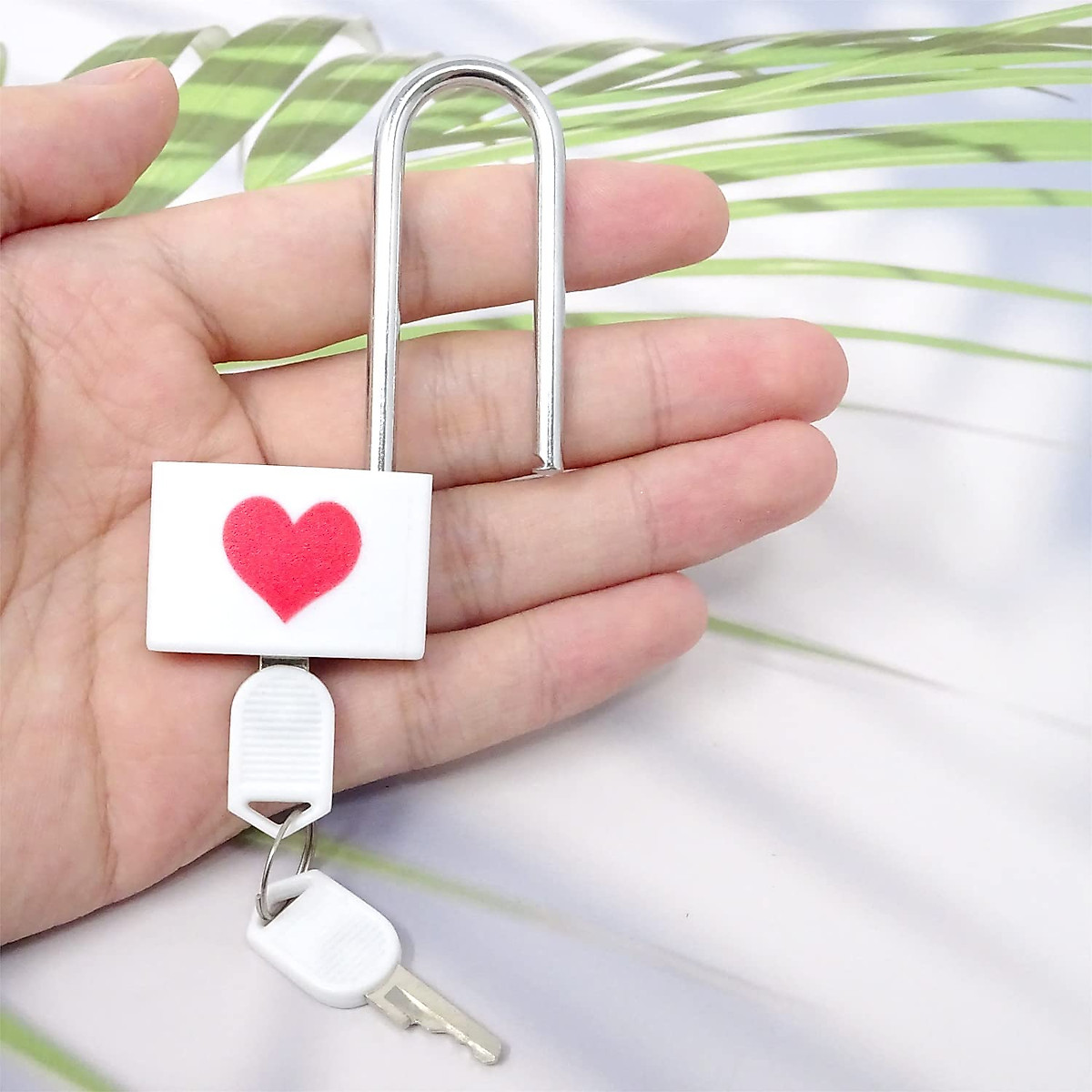 Honbay Red Love Lock Padlock with Keys