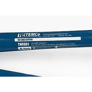 TEMCo TH0001 4/0 (0000 Gauge) Wire and Cable Cutter – with 12 in. Handles