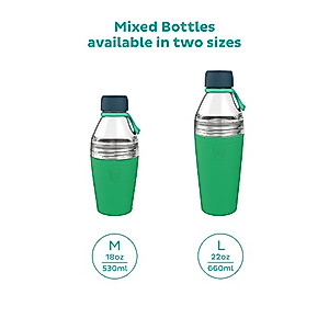 KeepCup Original Reusable Mixed Thermal Water Bottle | BPA Free Plastic, Vacuum Insulated Travel Cup with Leakproof Lid | Large | 22oz / 660ml | Black