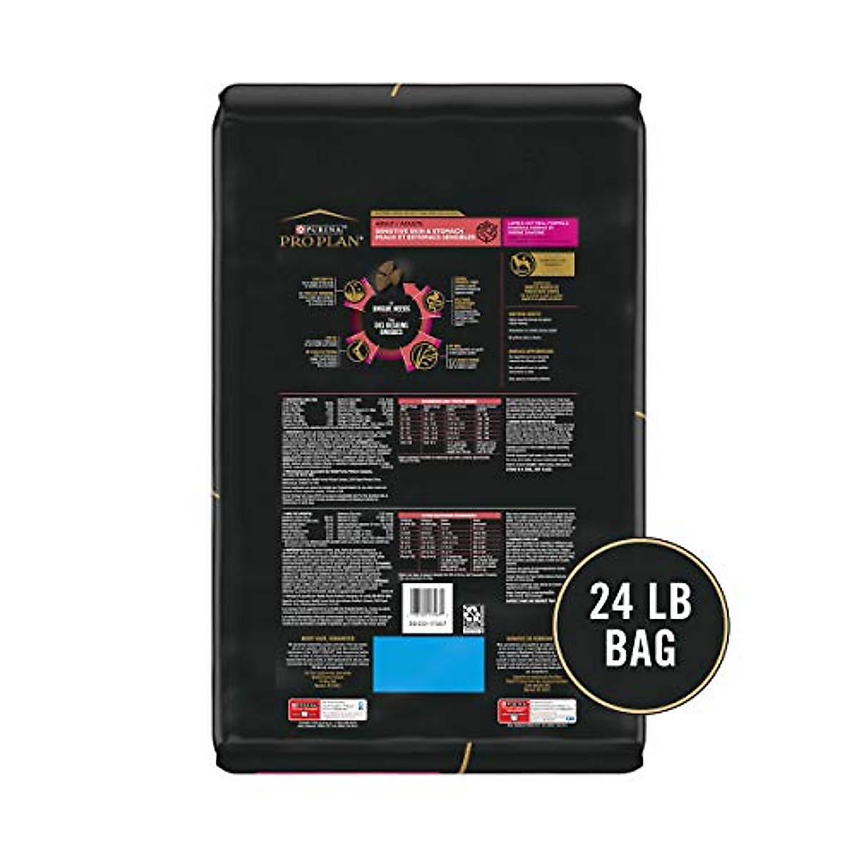 Purina Pro Plan Sensitive Skin and Sensitive Stomach Dog Food With Probiotics for Dogs, Lamb & Oat Meal Formula - 24 lb. Bag