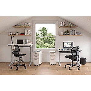 Safco Products Defy™ Electric Height Adjustable Sit to Stand Desk, Sit-Stand Desk for Home & Office