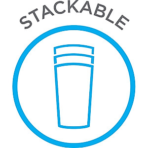 Libbey Stack It Medium Glass Storage Containers with Lids, Set of 4